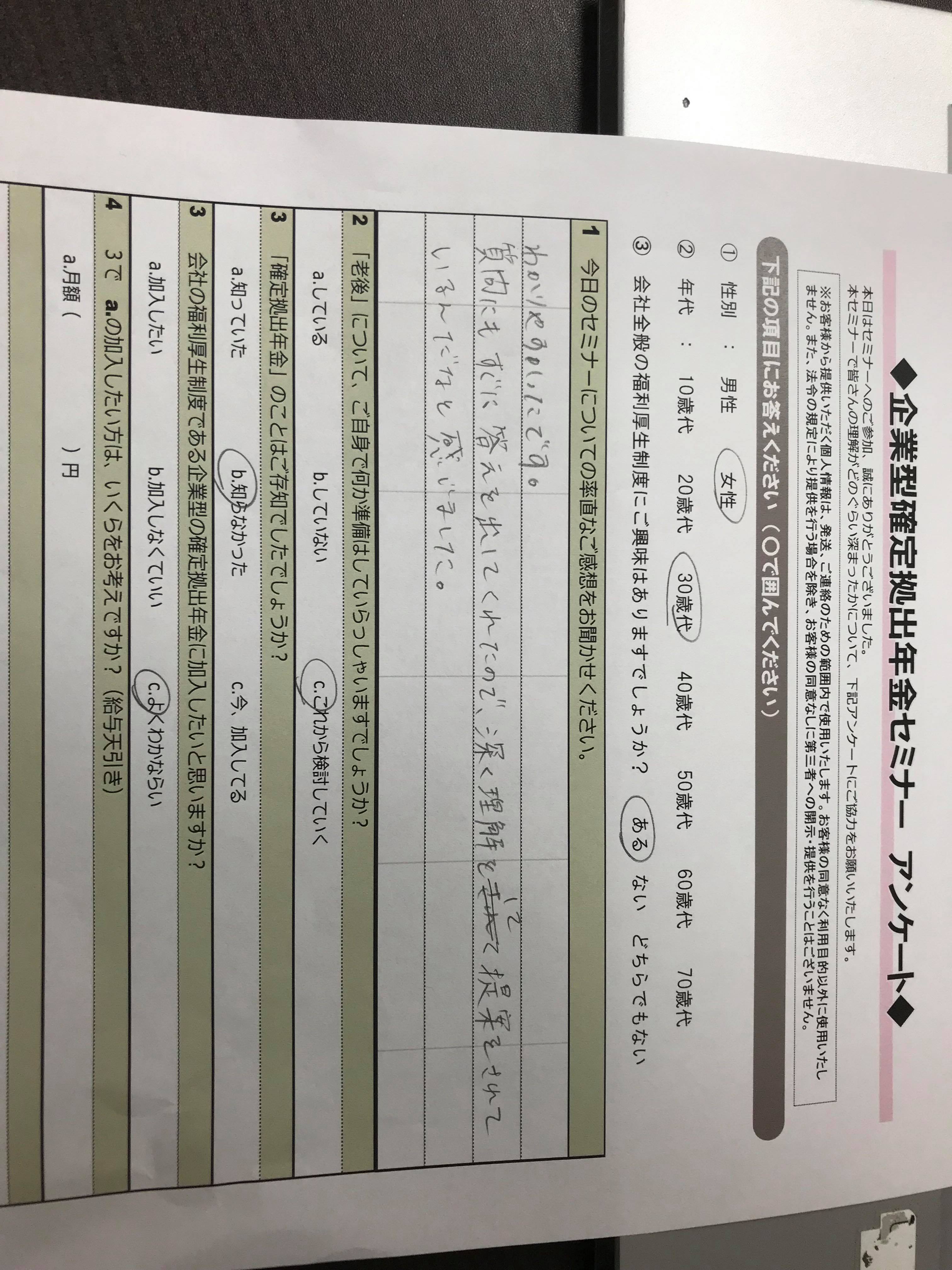 メディア アンケート1 FP相談ねっと認定FP 末次 ゆうじ